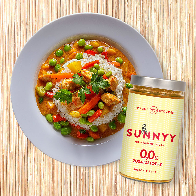 SUNNYY - Bio-Hähnchen-Curry | Bio-Fertiggericht | HOFGUT STÖCKEN