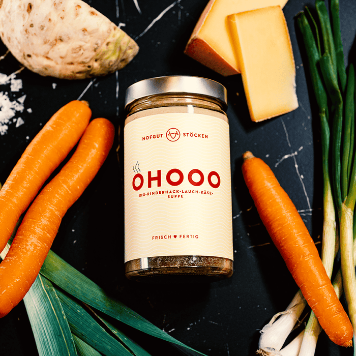OHOOO – Bio-Rinderhack-Lauch-Käse-Suppe | Bio-Fertiggericht | HOFGUT ...